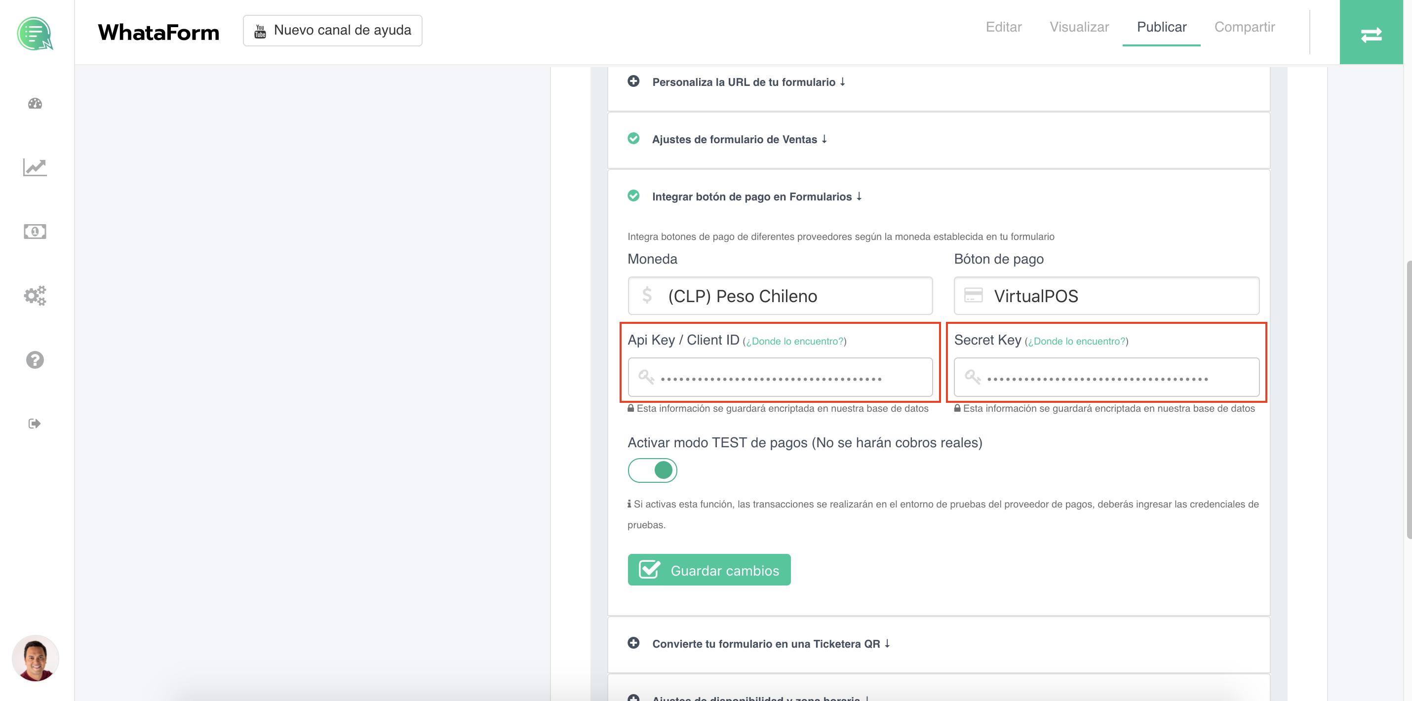Botón de pago con WebPay - Transbank (Chile) | Whataform